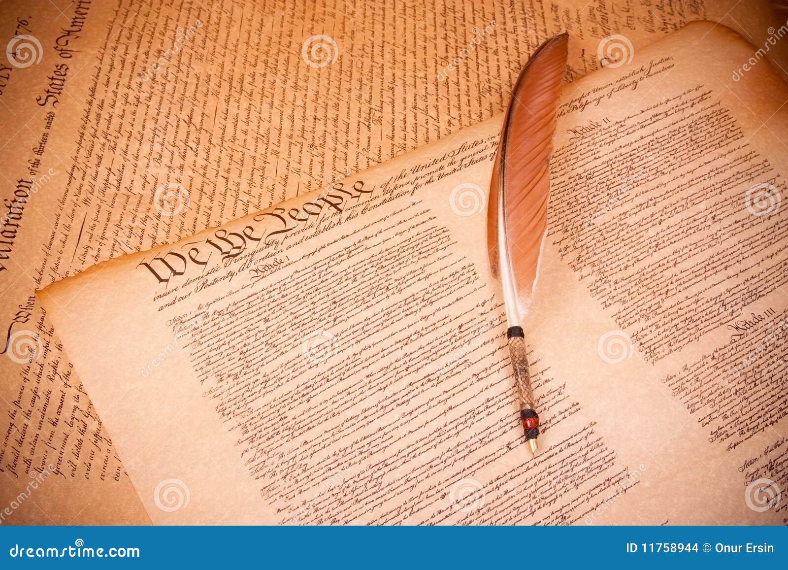 US Constitution On Parchment Paper Stock Photo | CartoonDealer.com ...