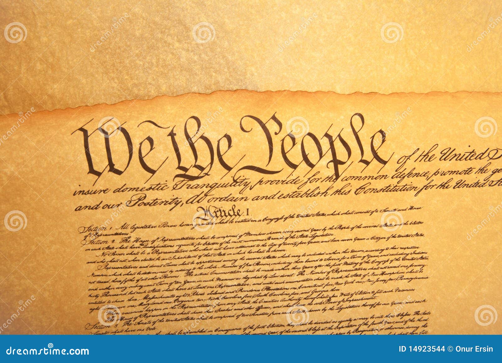 Old Fashionet American Constitution Stock Photo - Image of declaration ...