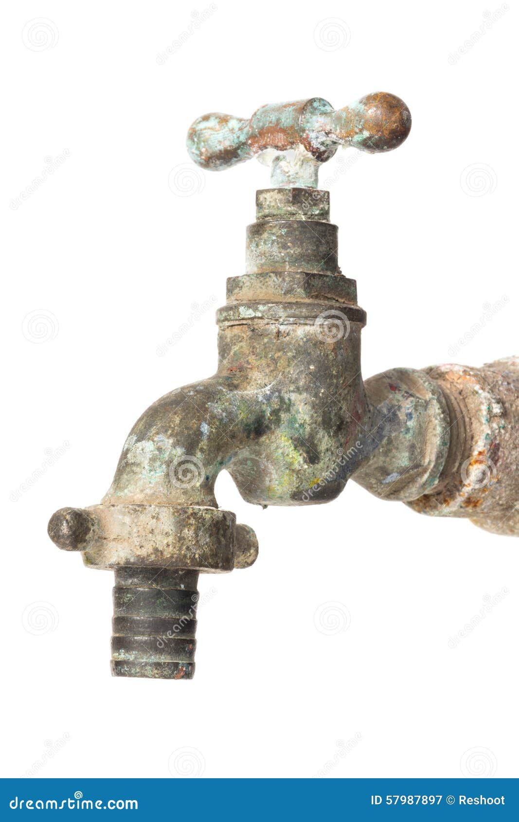 Old faucet stock image. Image of white, metal, plumber - 57987897