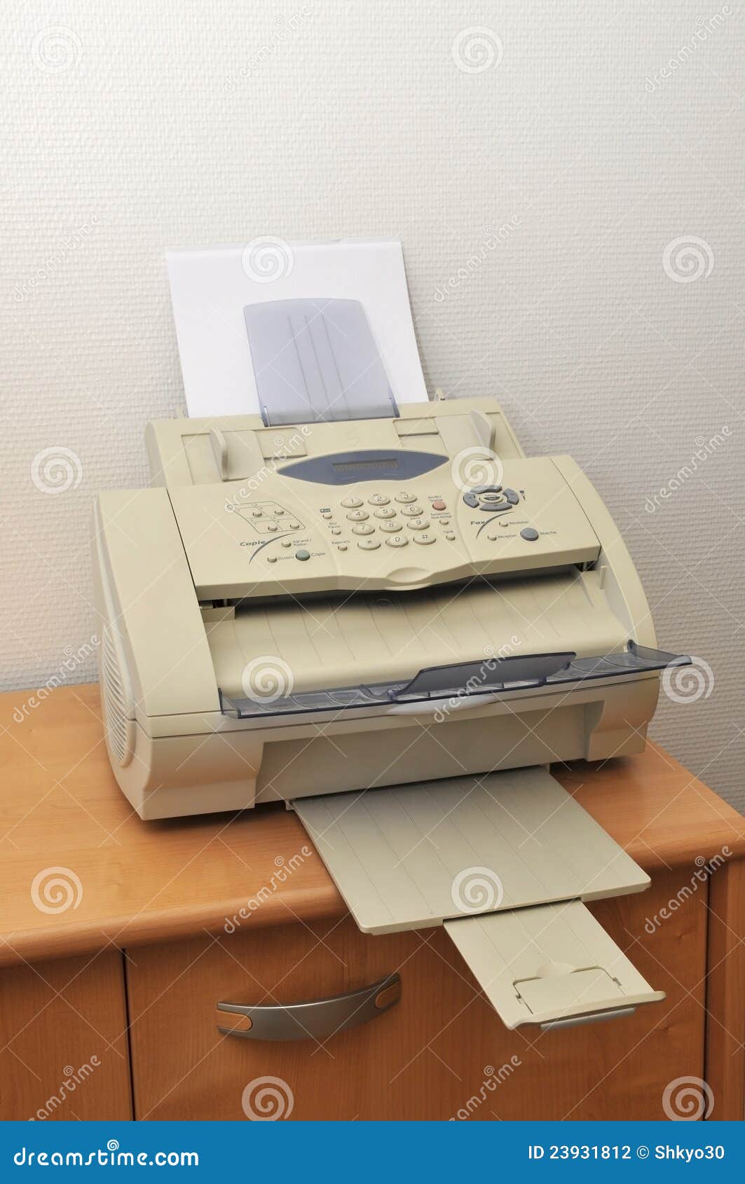 Old fax in office stock photo. Image of wall, light, interior - 23931812