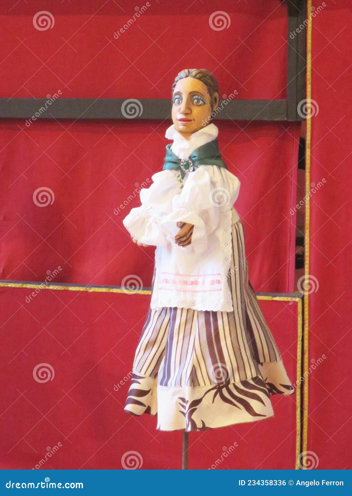 Old female wooden puppets editorial photo. Image of head - 234358336