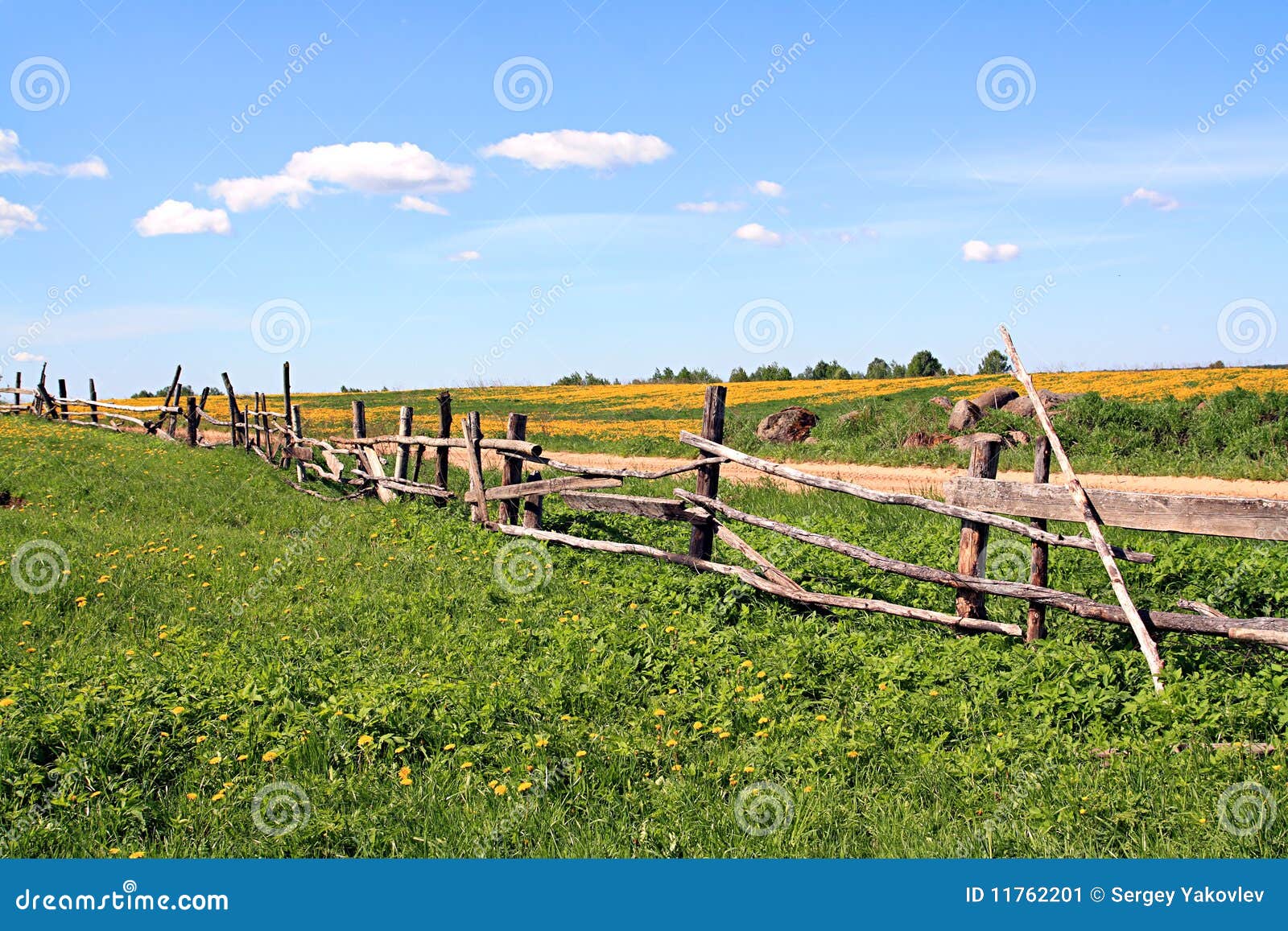 Old fence stock image. Image of fence, meadow, ranch - 11762201