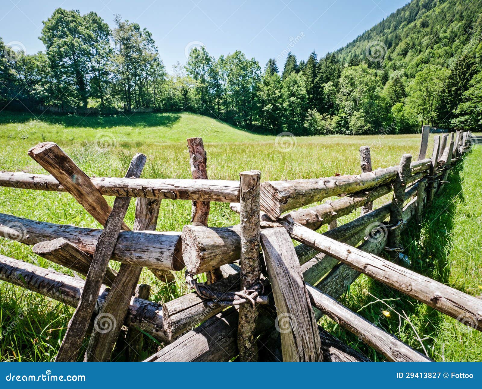 Old fence stock image. Image of landscapes, weathered - 29413827