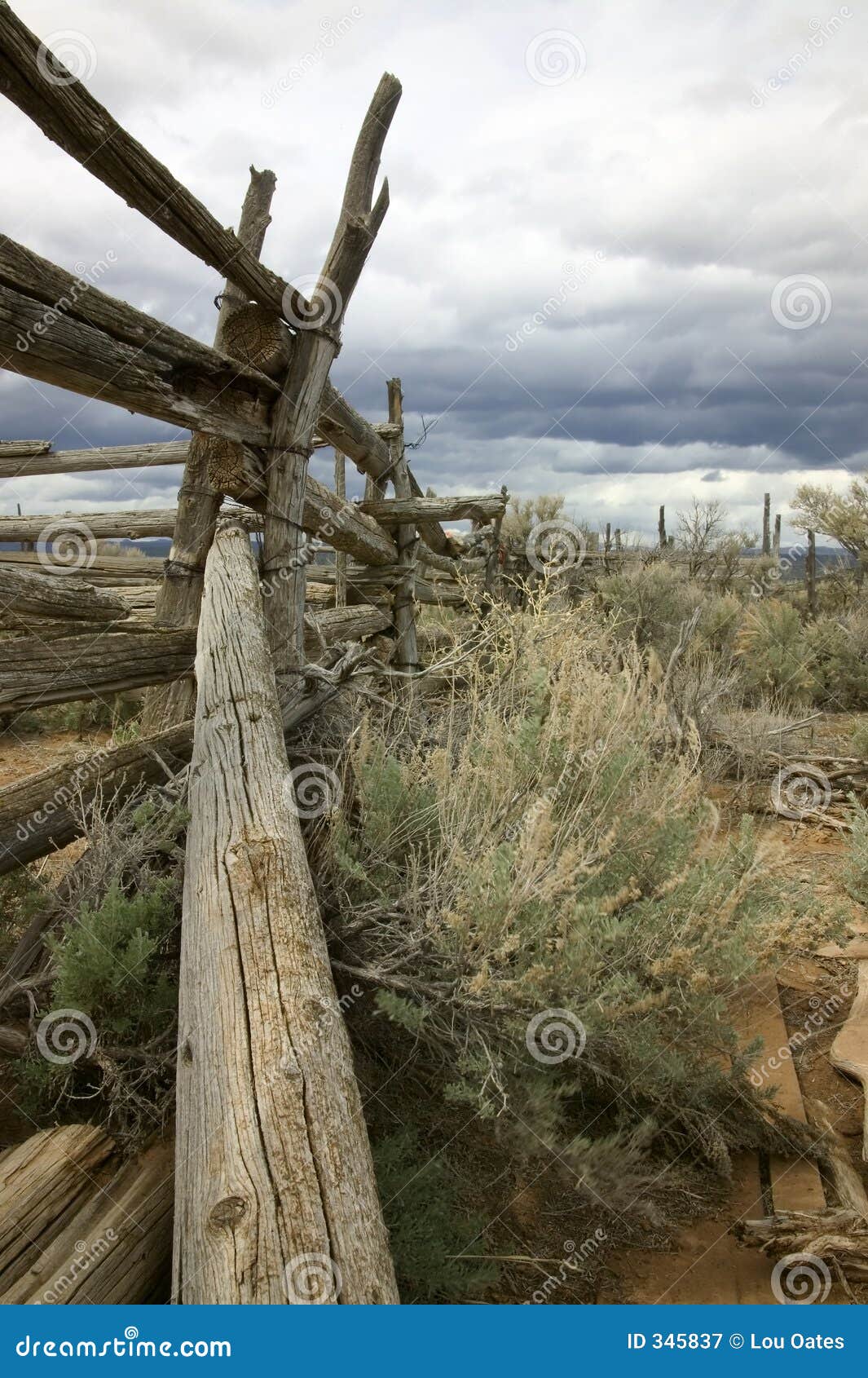Old fence stock image. Image of landscape, nature, western - 345837
