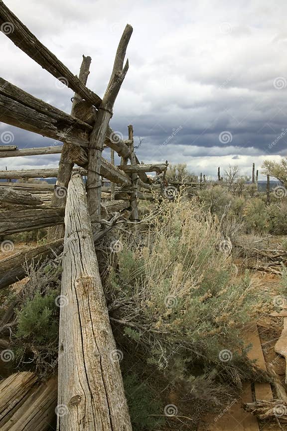 Old fence stock image. Image of landscape, nature, western - 345837
