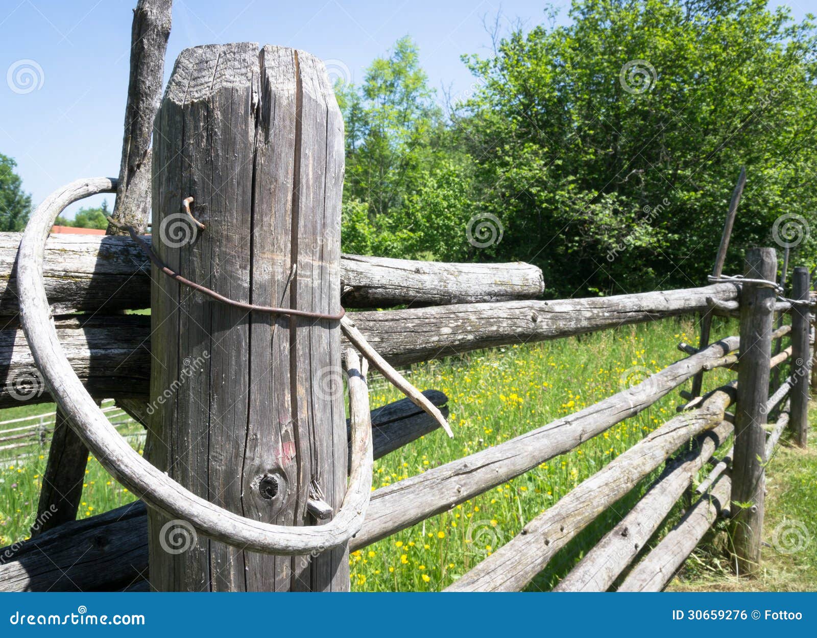 Old fence stock photo. Image of outdoors, weathered, grass - 30659276