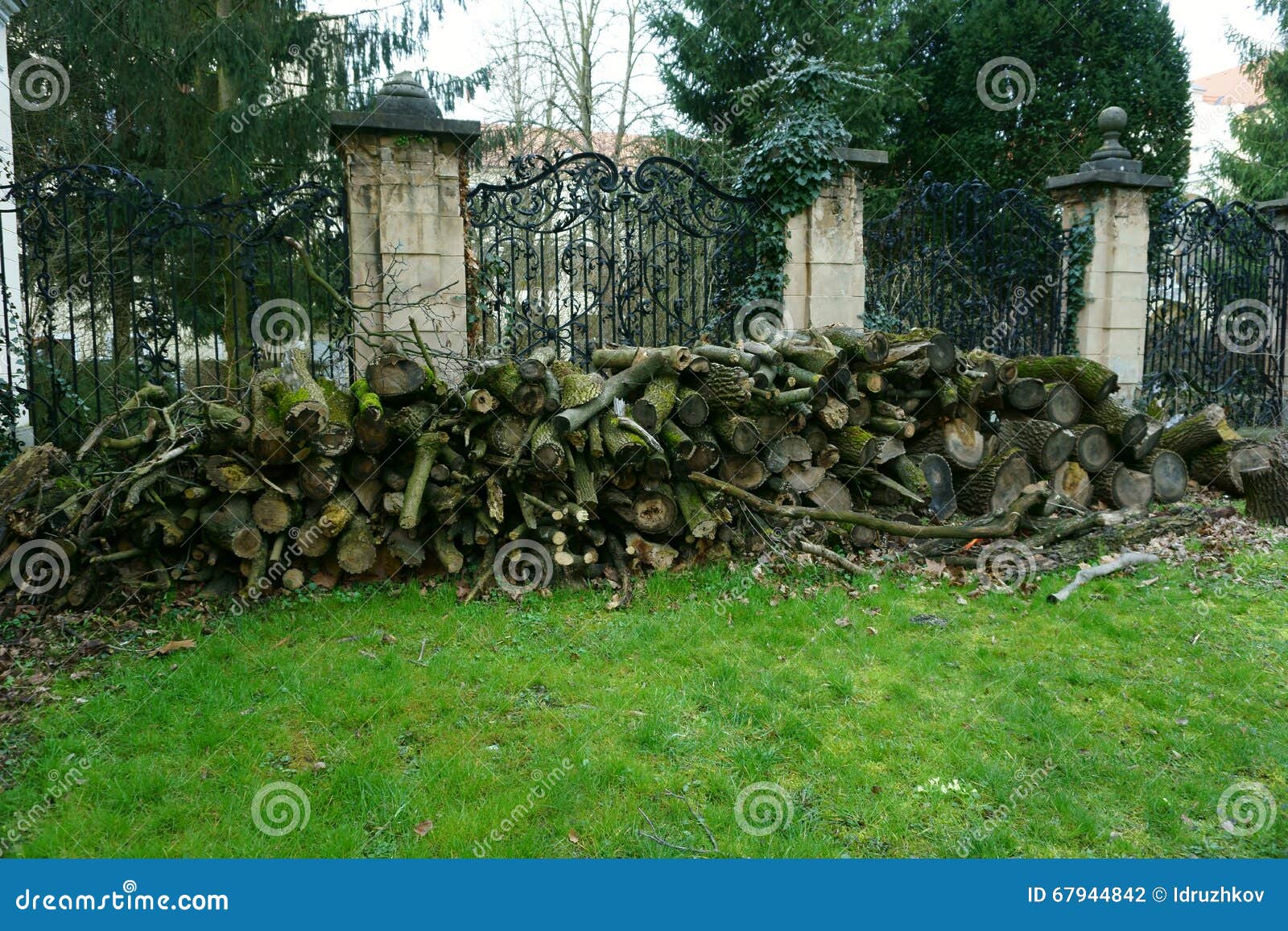 Old fence of the castle stock photo. Image of grey, fence - 67944842