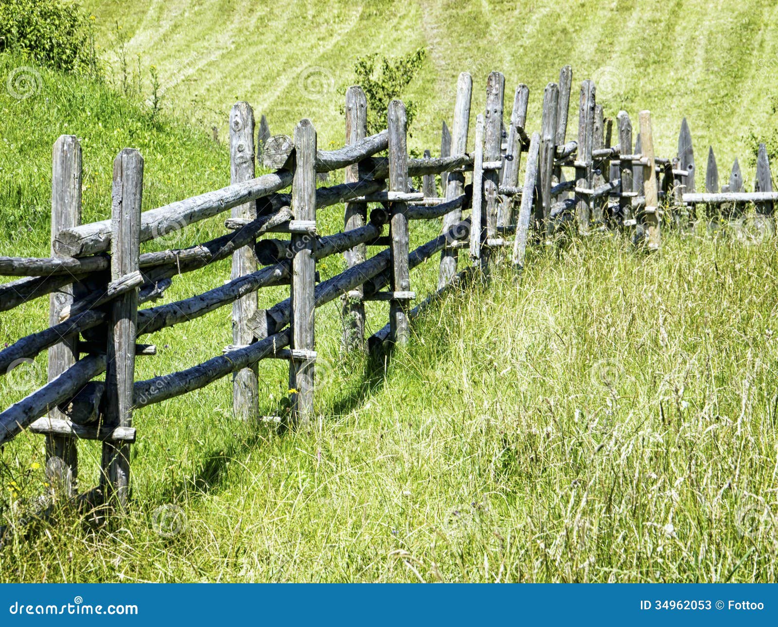 Old fence stock image. Image of grass, bigger, outdoors - 34962053