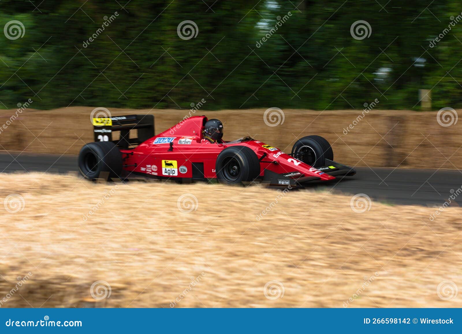 Old Ferrari Formula 1 Car Going Up the Hill Climb Editorial Photography ...