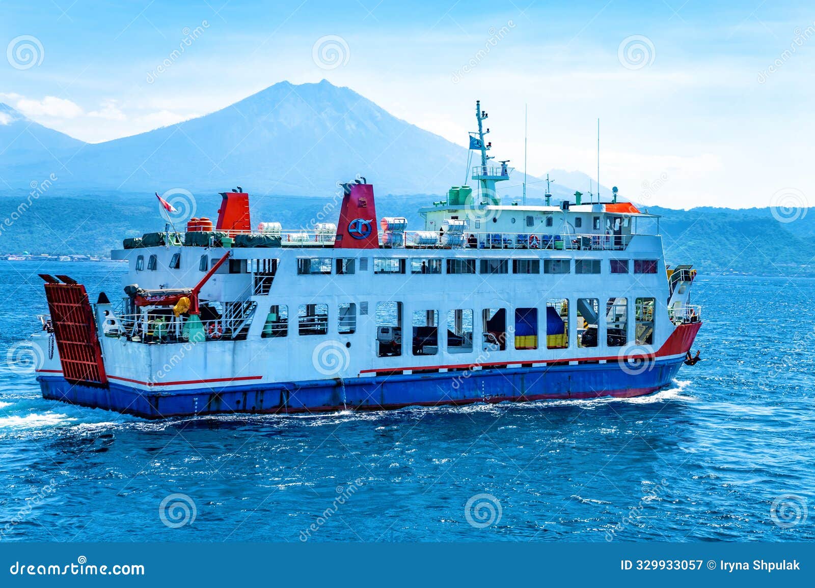 Old Ferry in the Sea, Island Java, Bali, Indonesia, Southeast Asia ...