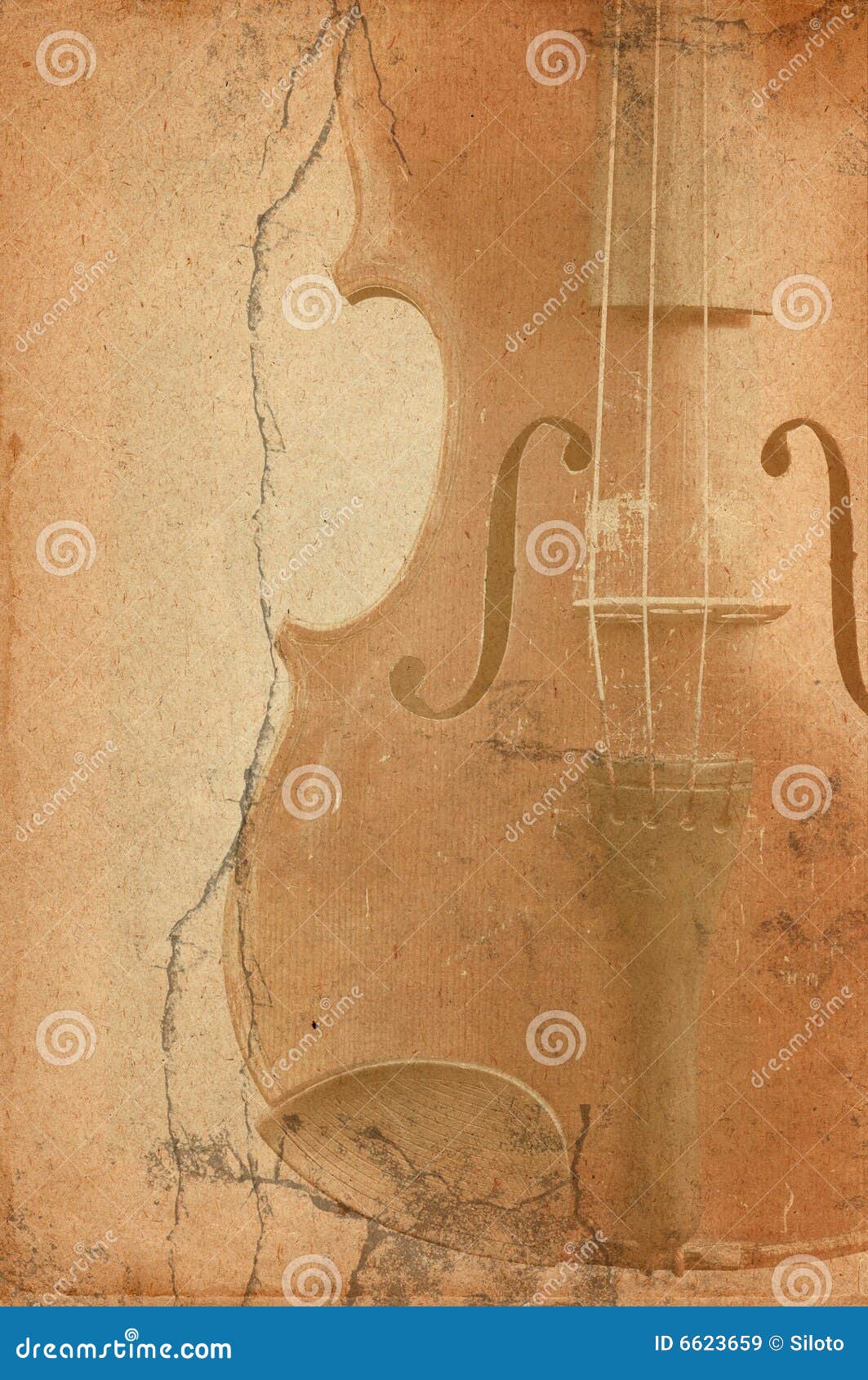 Old fiddle in grunge style stock image. Image of music - 6623659