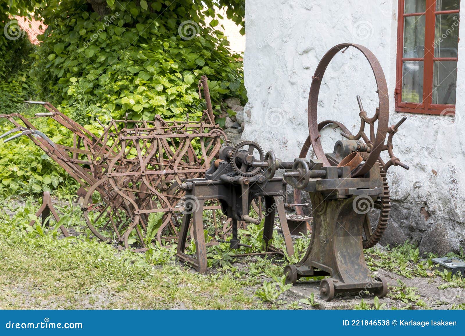 Old Field Implements in Front of an Old Forge Editorial Stock Photo ...