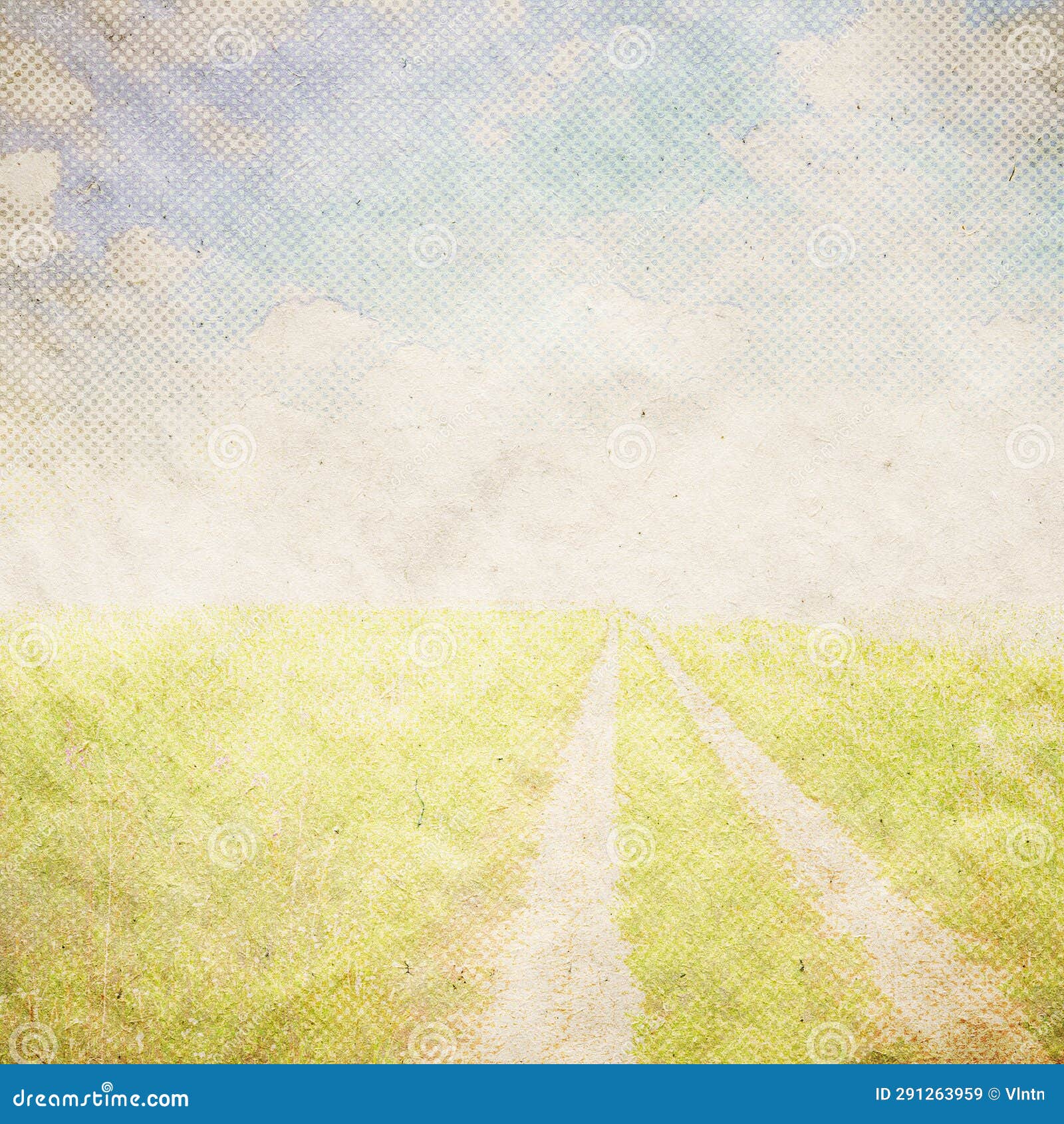 Old Fields, Retro Background Stock Illustration - Illustration of ...