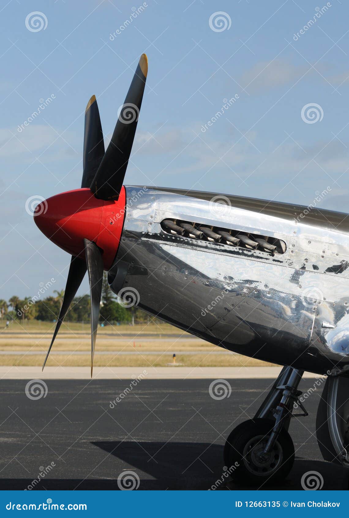 Old fighter plane stock image. Image of engine, mustang - 12663135