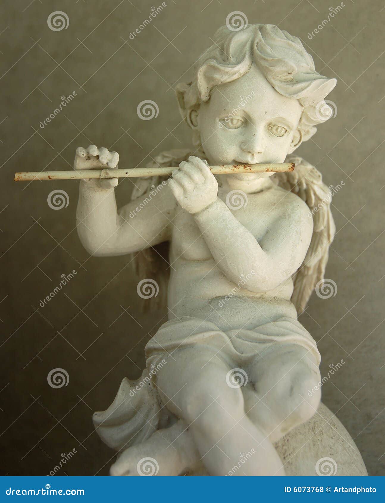 Old Figurine - Flute Playing Angel Picture. Image: 6073768