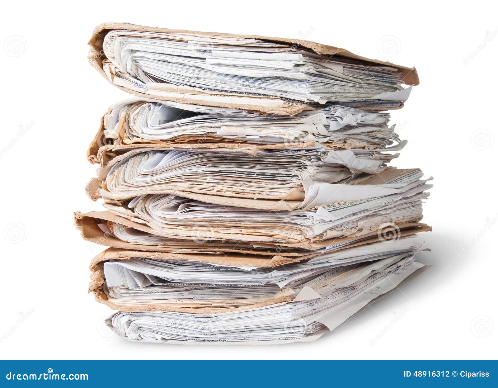 Old Files Arranged in Chaotic Stack Rotated Stock Photo - Image of ...