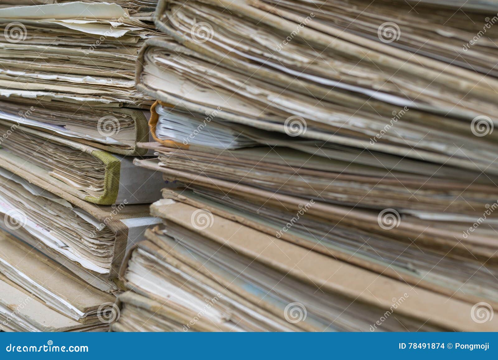 Old files in old folder stock photo. Image of filing - 78491874
