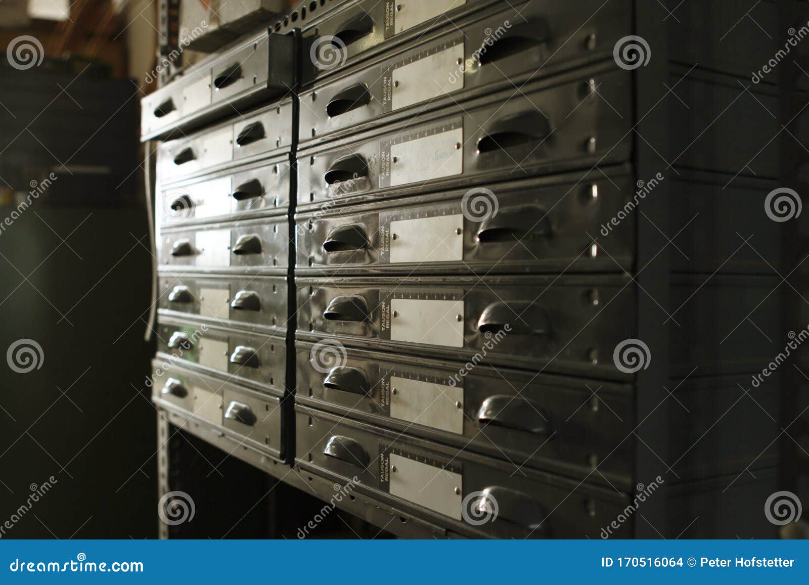 Old Filing in Dirty Dusty Room Stock Photo - Image of label, index ...