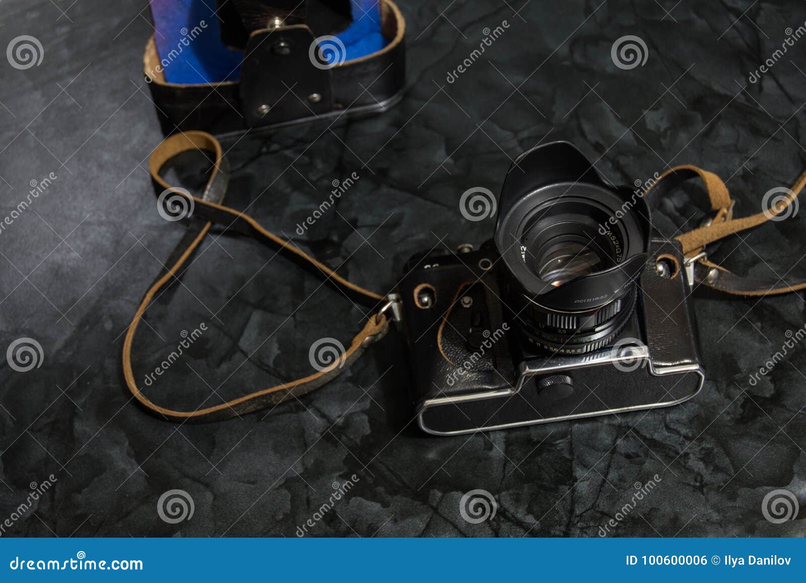 Old film camera stock photo. Image of font, photographer - 100600006