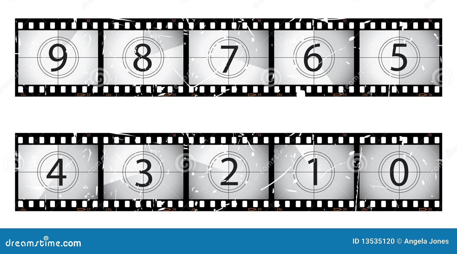 Old film countdown stock illustration. Illustration of blank - 13535120