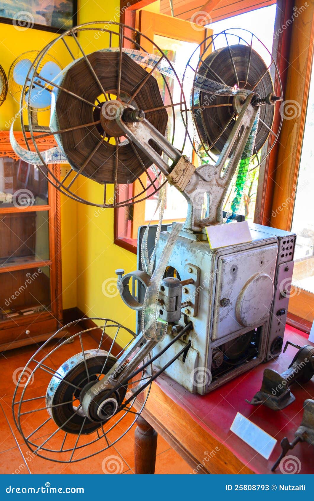 An old film machine stock image. Image of canister, motor - 25808793
