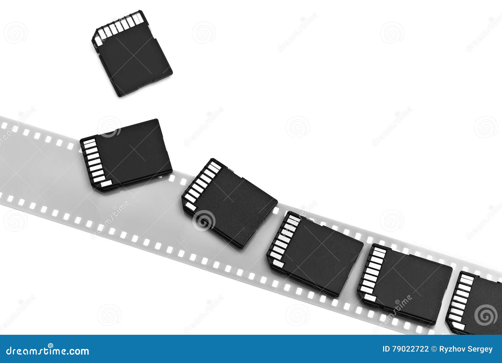 Old Film and Modern Digital Compact SD Cards Isolated Stock Photo ...