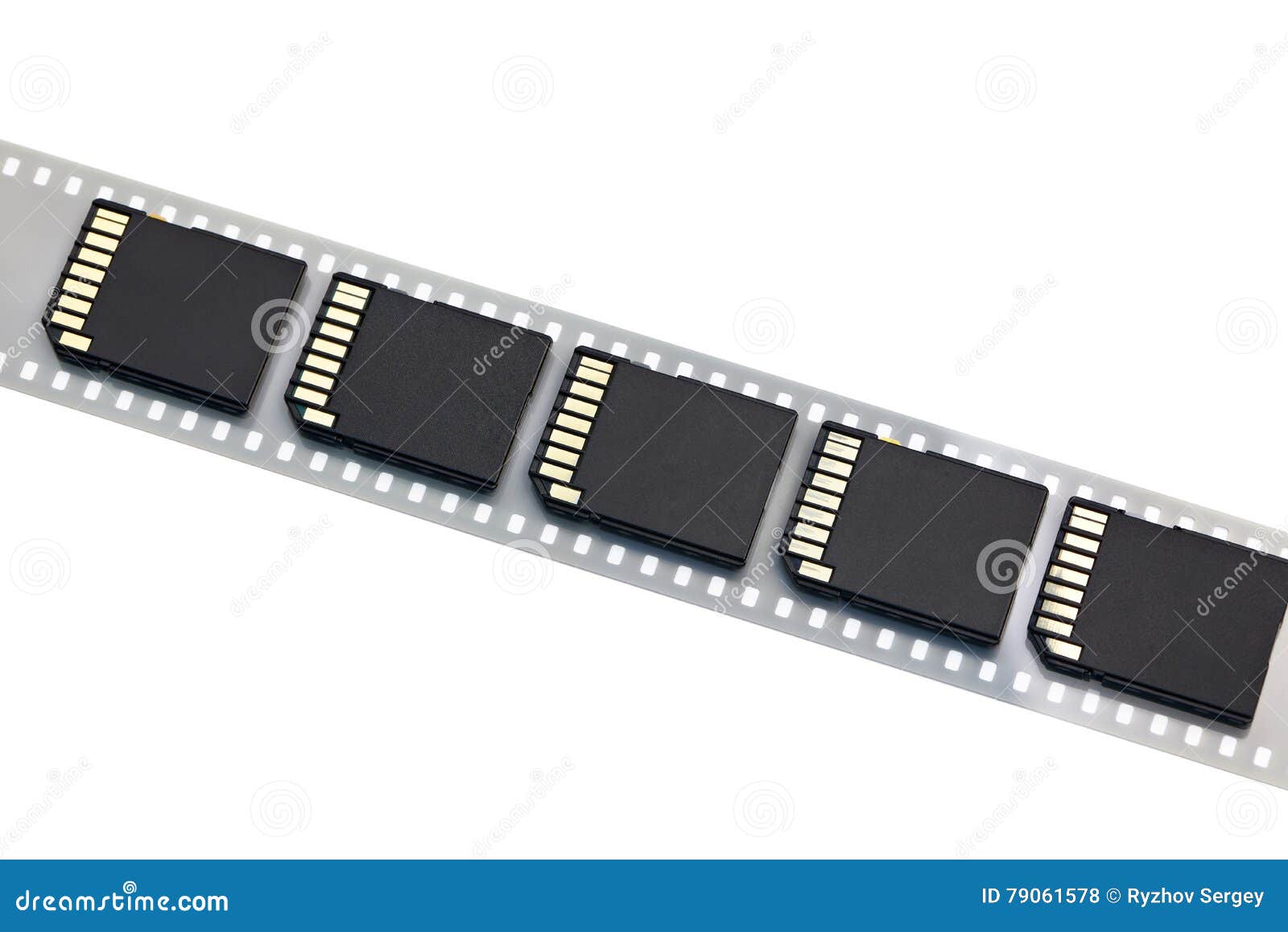 Old Film and Modern Digital Compact SD Cards Isolated Stock Photo ...