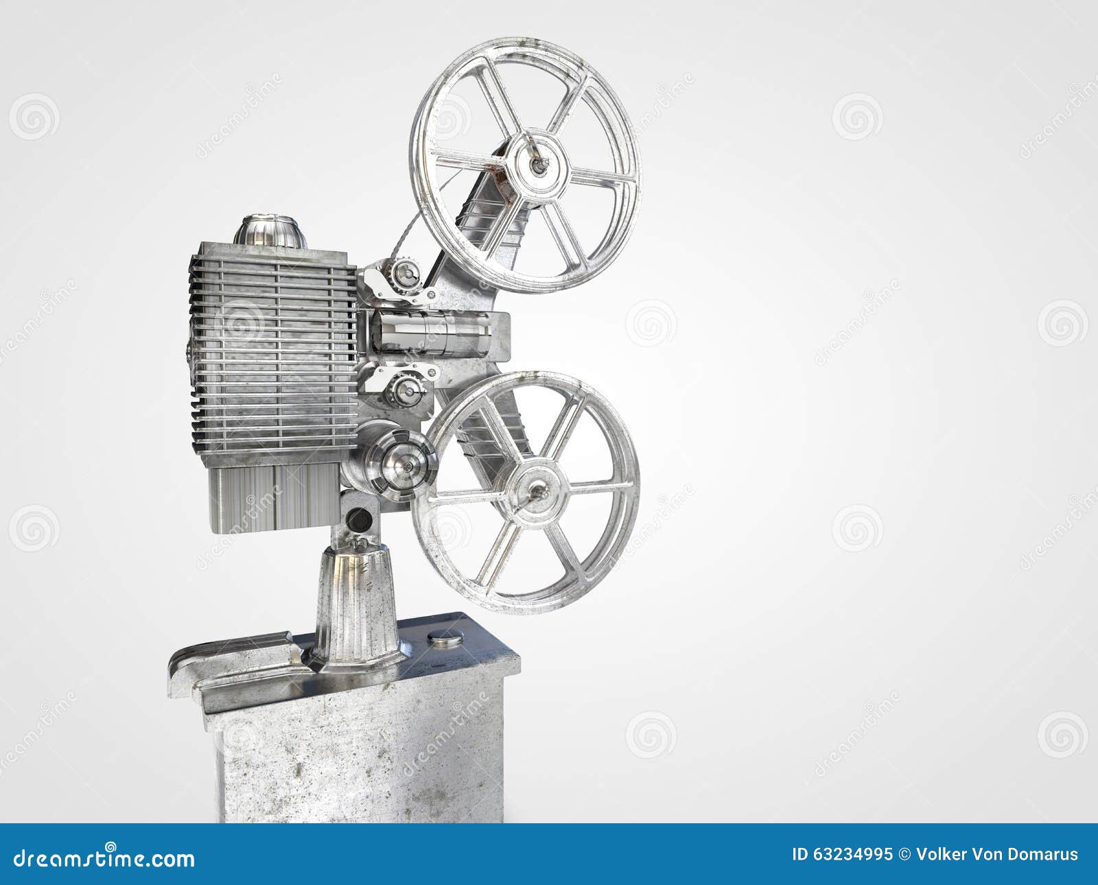 Old Film Projector Isolated Stock Illustration - Illustration of light ...