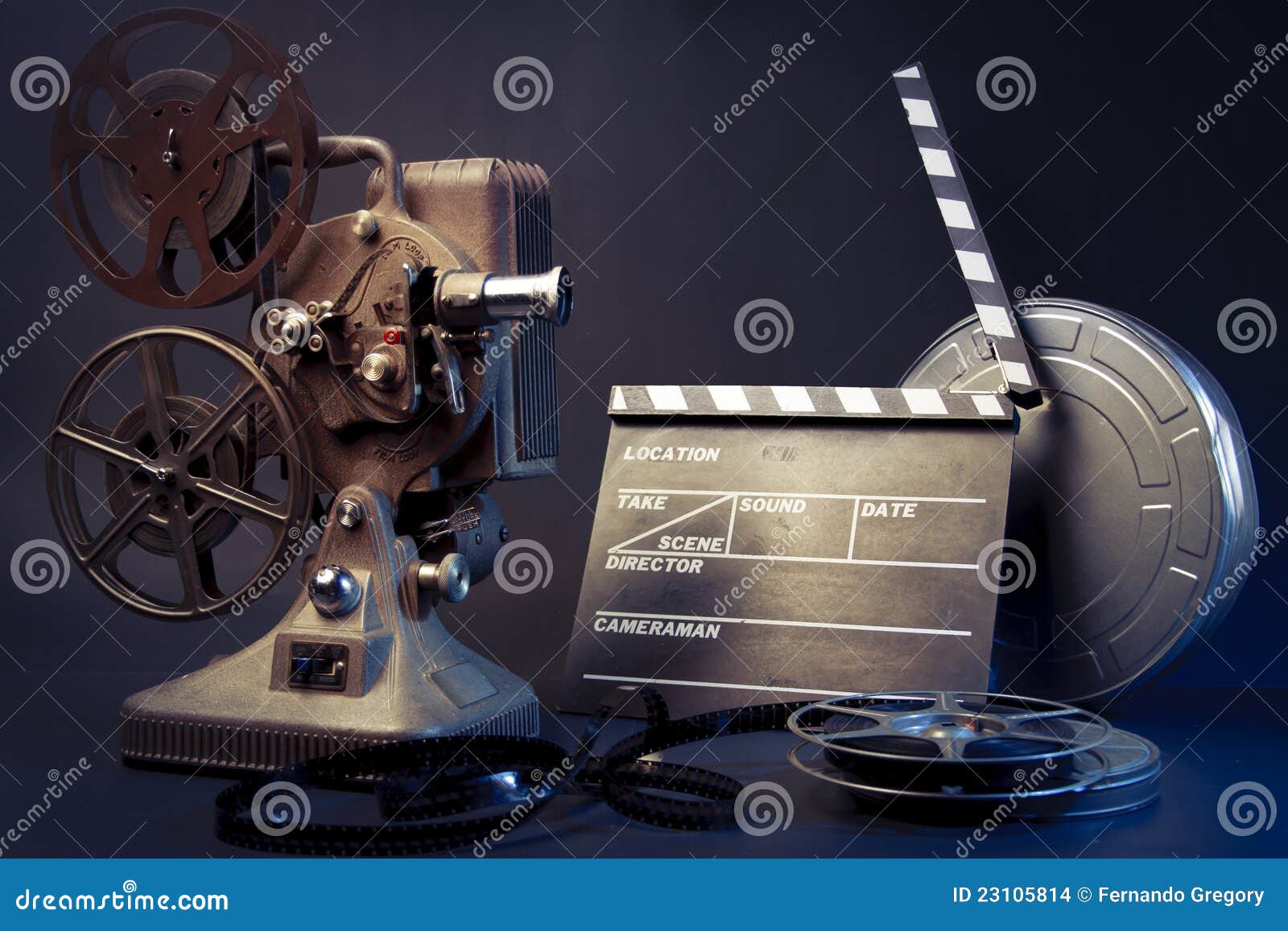 Old Film Projector and Movie Objects Stock Photo - Image of format ...