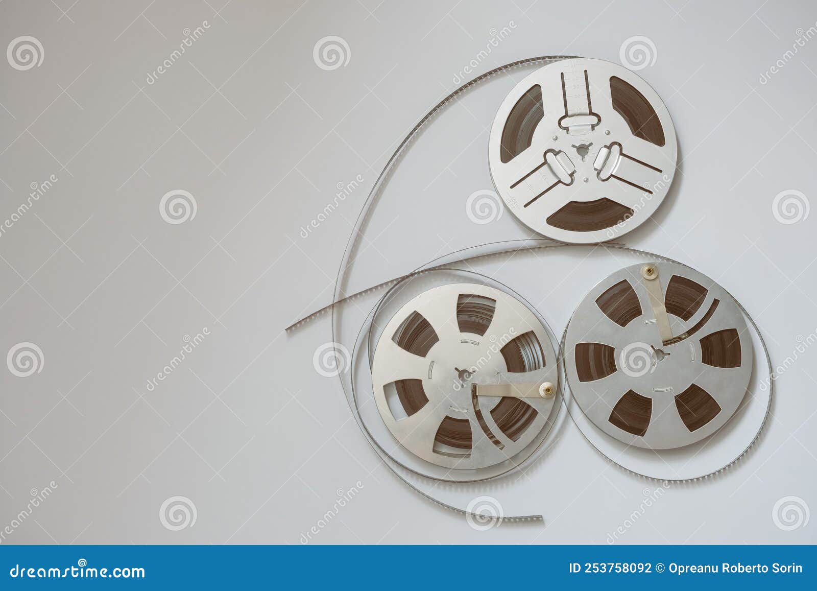 Old Film Reel isolated stock photo. Image of antique - 253758092