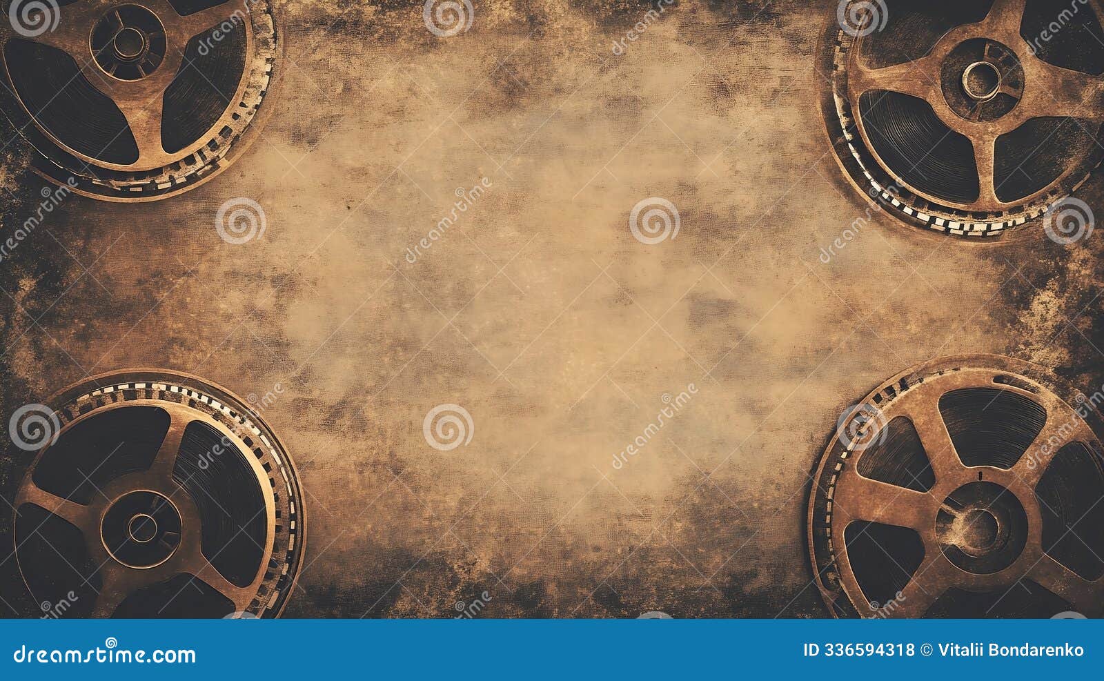 Old Film Strip Border Design Creating a Retro Frame Effect Stock ...