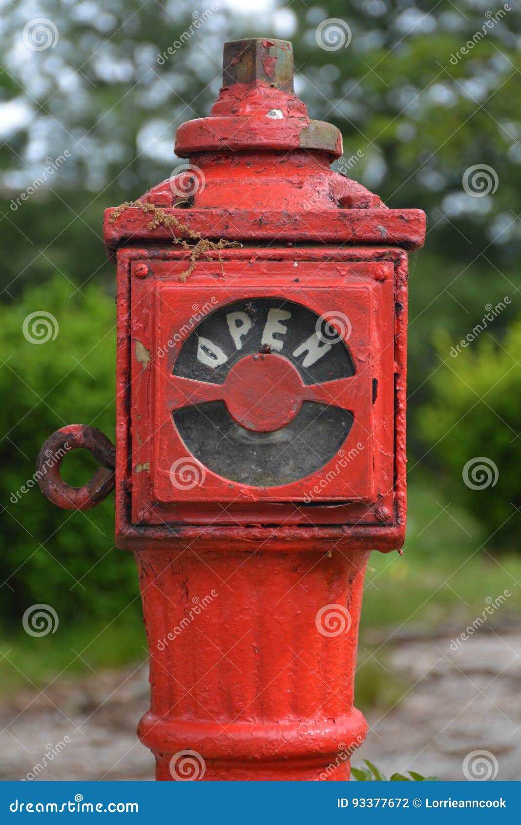 Old Fire Alarm Call Box Fire Hydrant Stock Photo - Image of fire ...