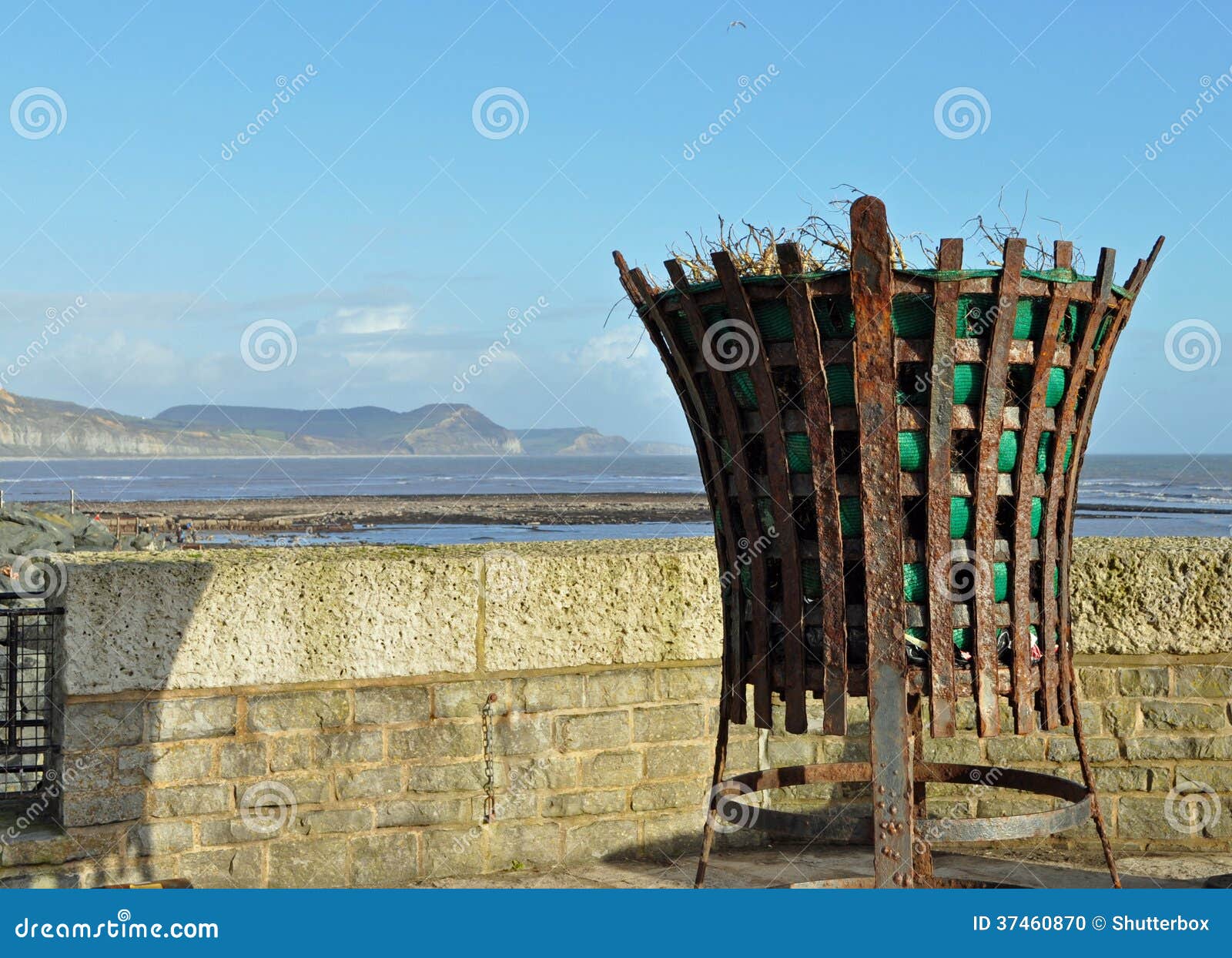 Old Fire Beacon Lyme Regis Dorset Stock Photo - Image of countryside ...