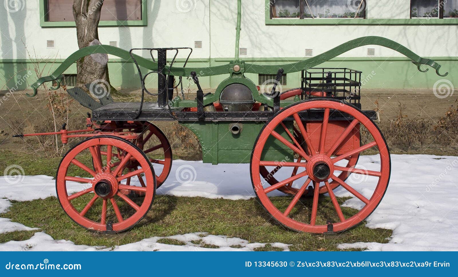 Old fire cart stock photo. Image of cart, nature, trailer - 13345630
