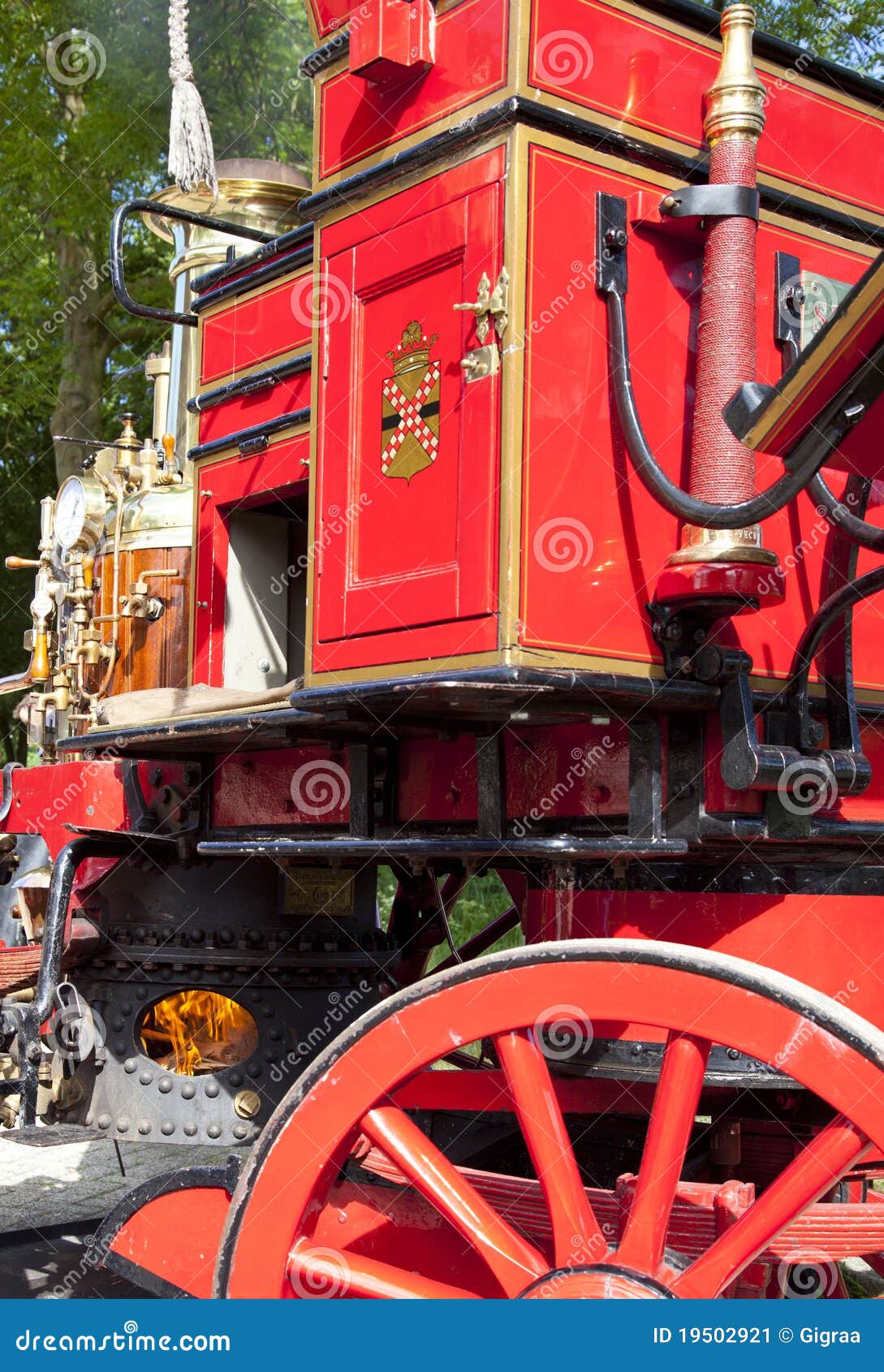 Old fire engine stock image. Image of flame, isolated - 19502921
