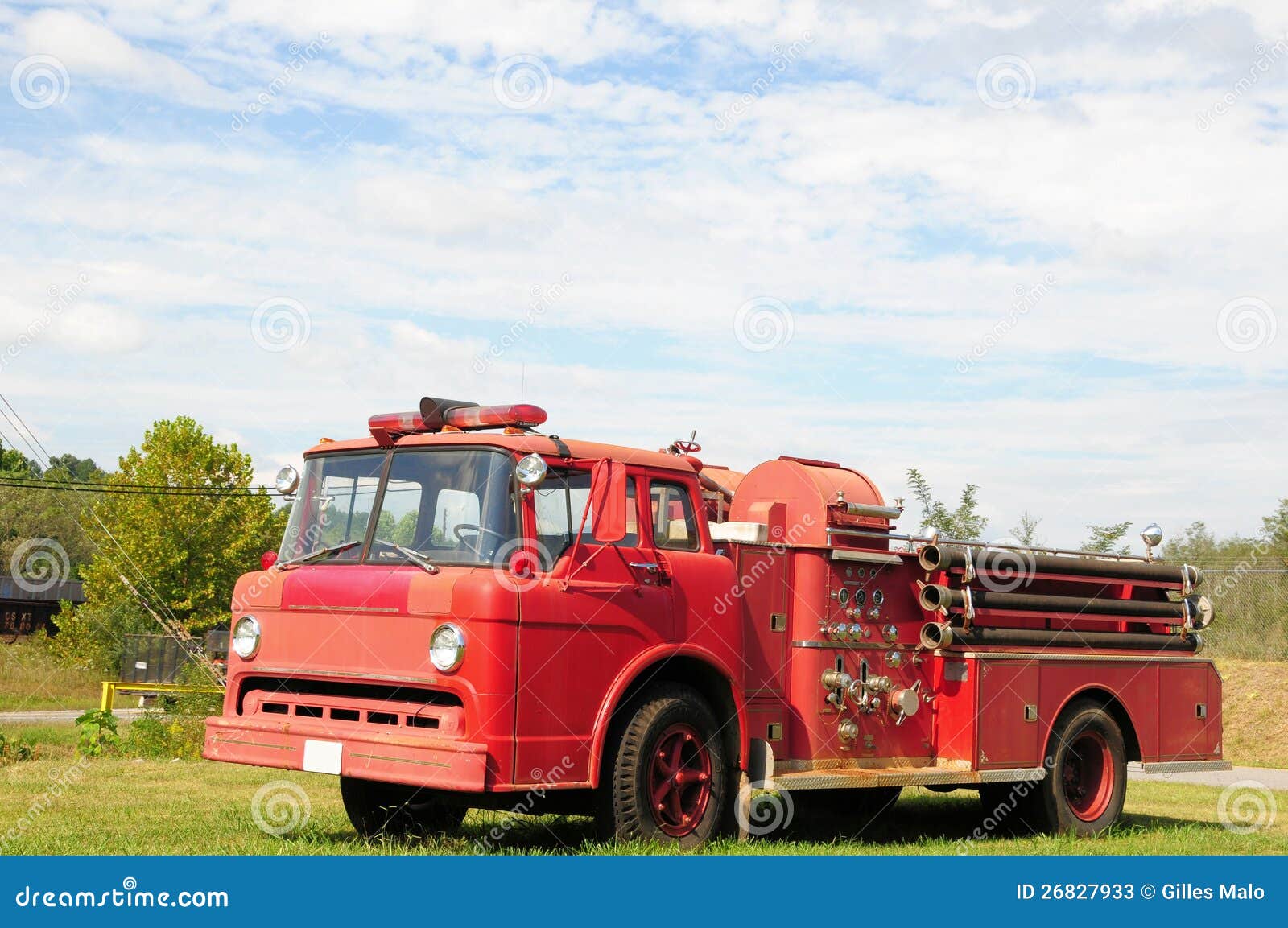 Old fire engine stock image. Image of dull, hero, help - 26827933