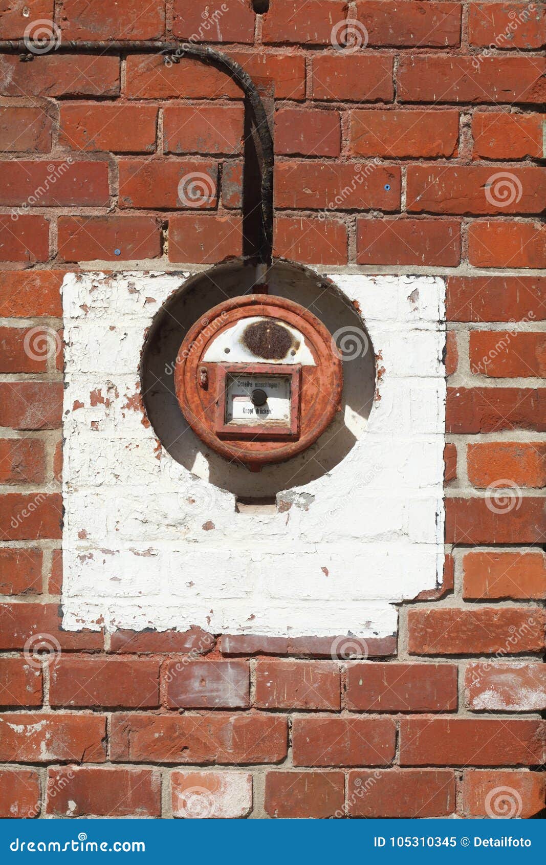 Old fire alarm stock image. Image of alarm, bremen, wall - 105310345