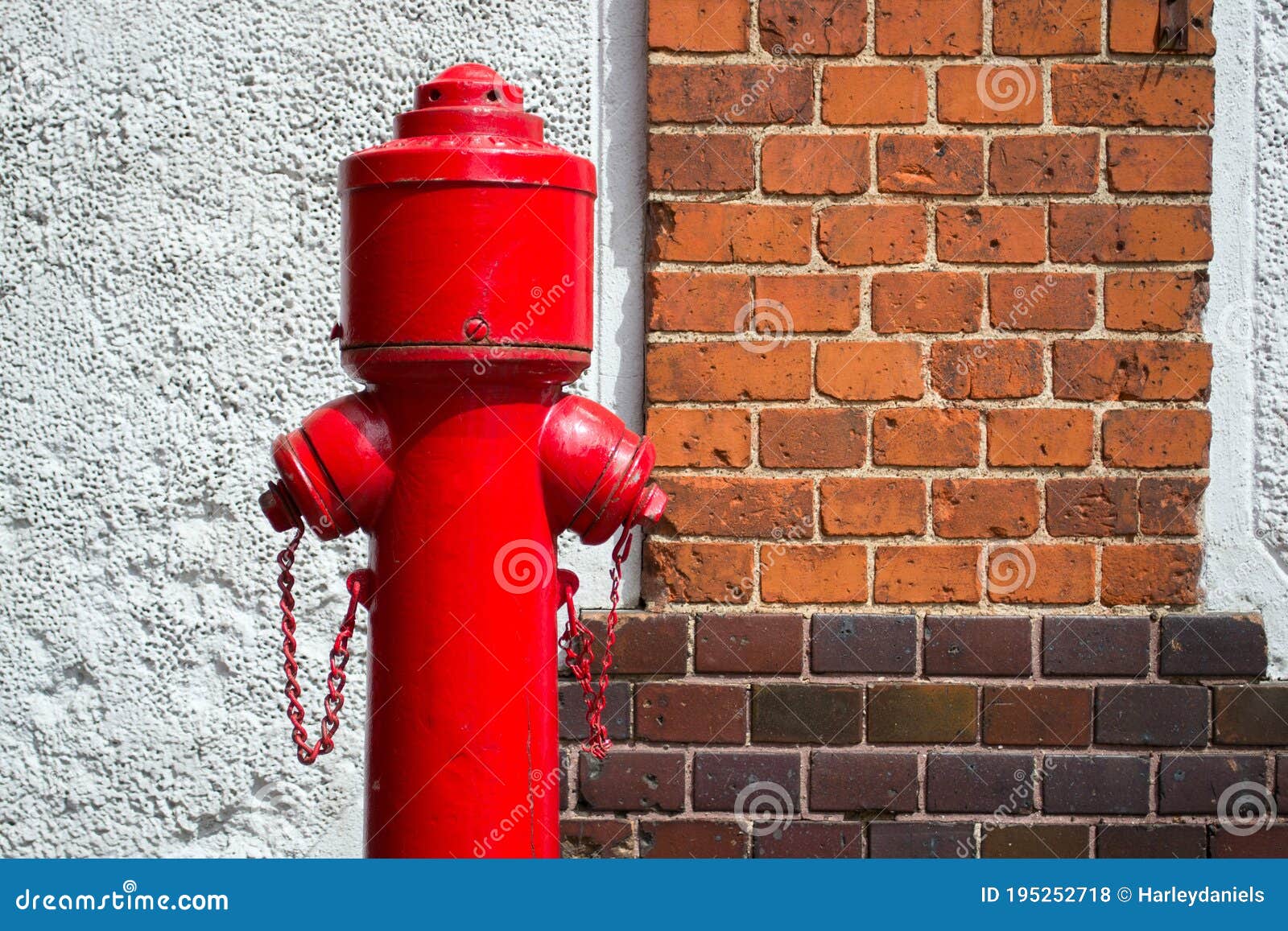 Old Fire Hydrant Against the Brick Wall Stock Photo - Image of backdrop ...