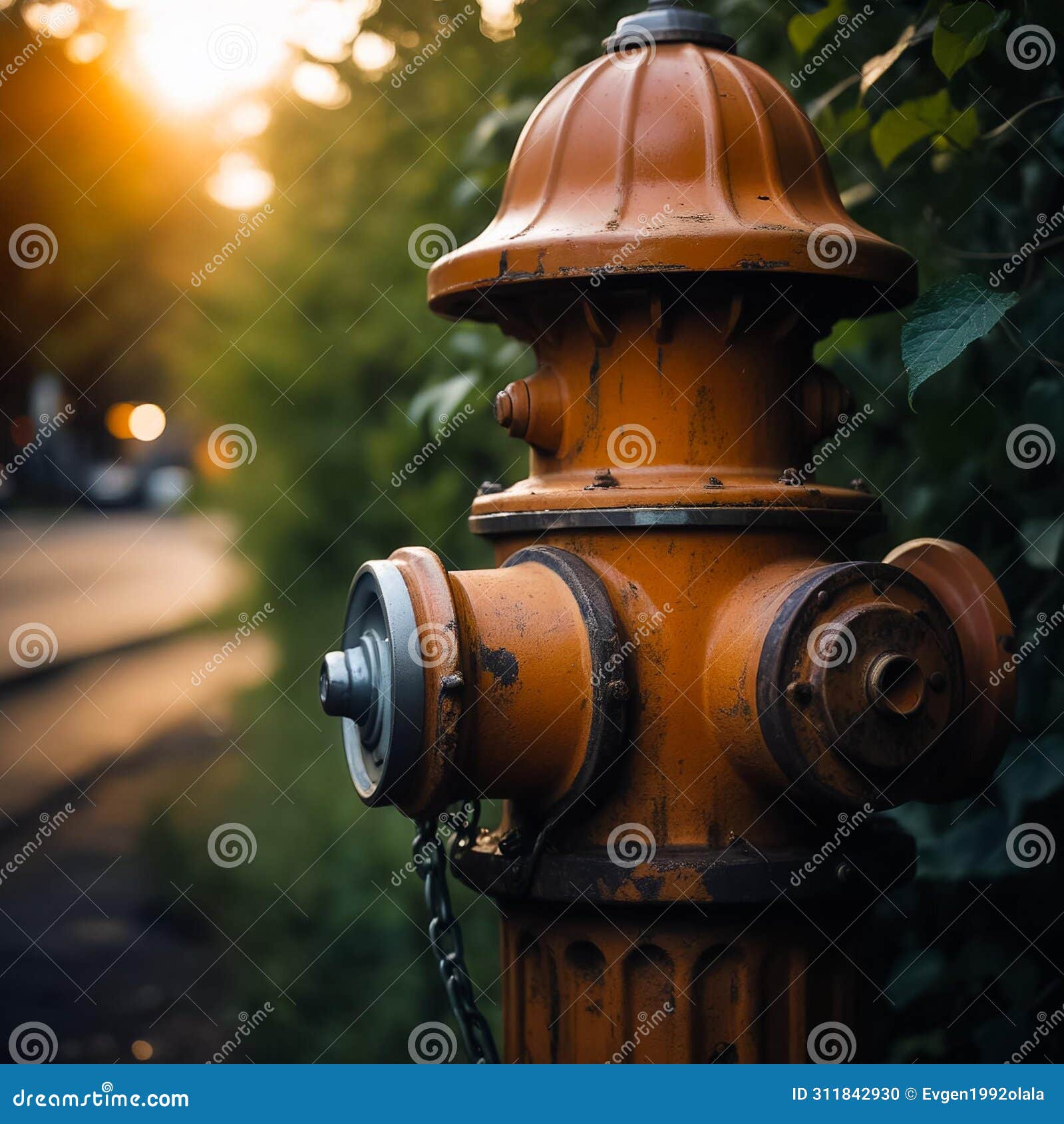 Old Fire Hydrant Covered with Rust. Generative AI Stock Illustration ...