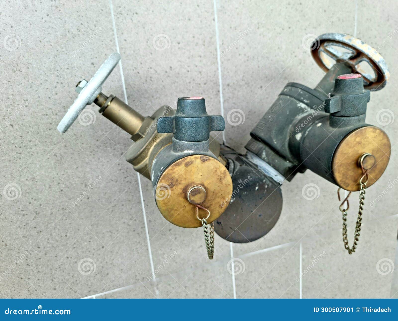 Old Fire Hydrant on the Wall of a Building Stock Image - Image of ...