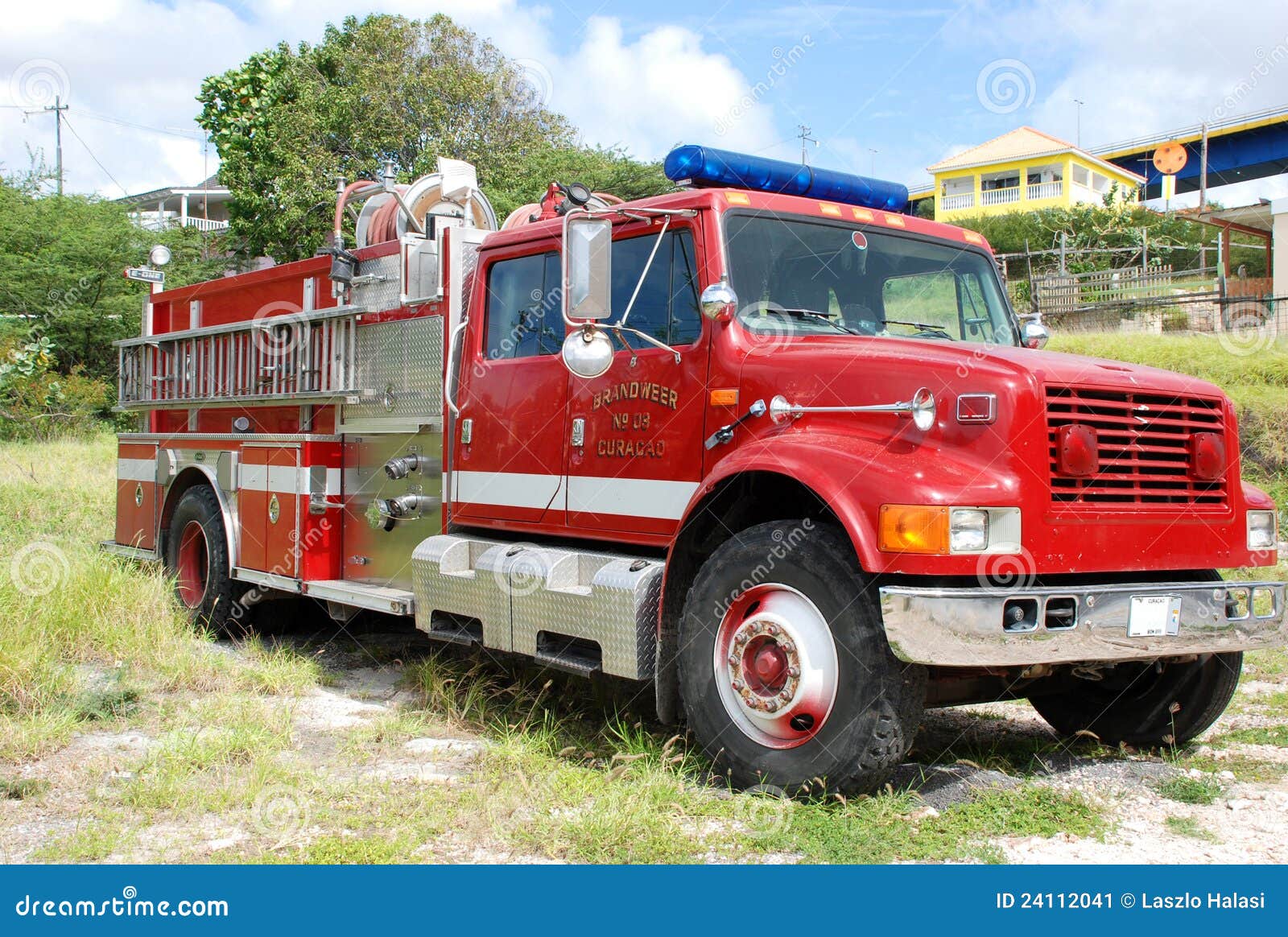 Red Fire Truck. Departure For Rescue Operation. Fire Brigade Editorial ...