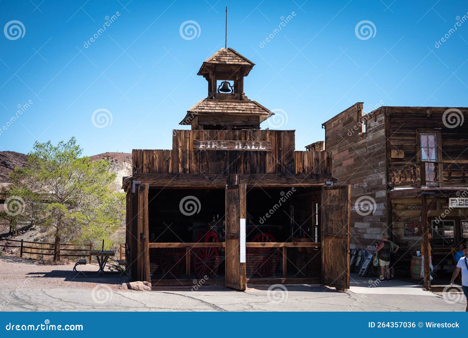 Old Firehouse in a Town in the Far West Editorial Photo - Image of town ...