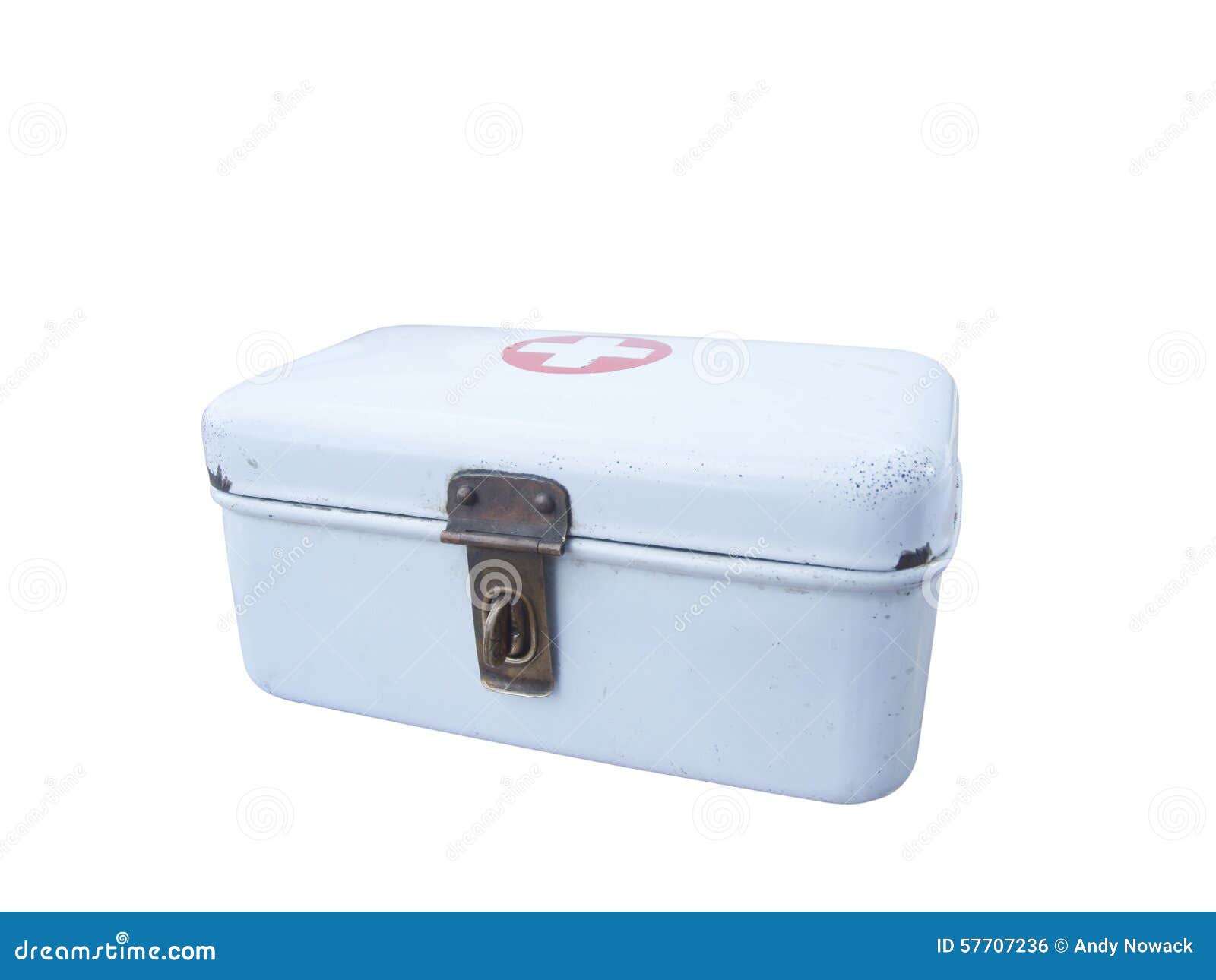 Old first aid box on white stock photo. Image of help - 57707236