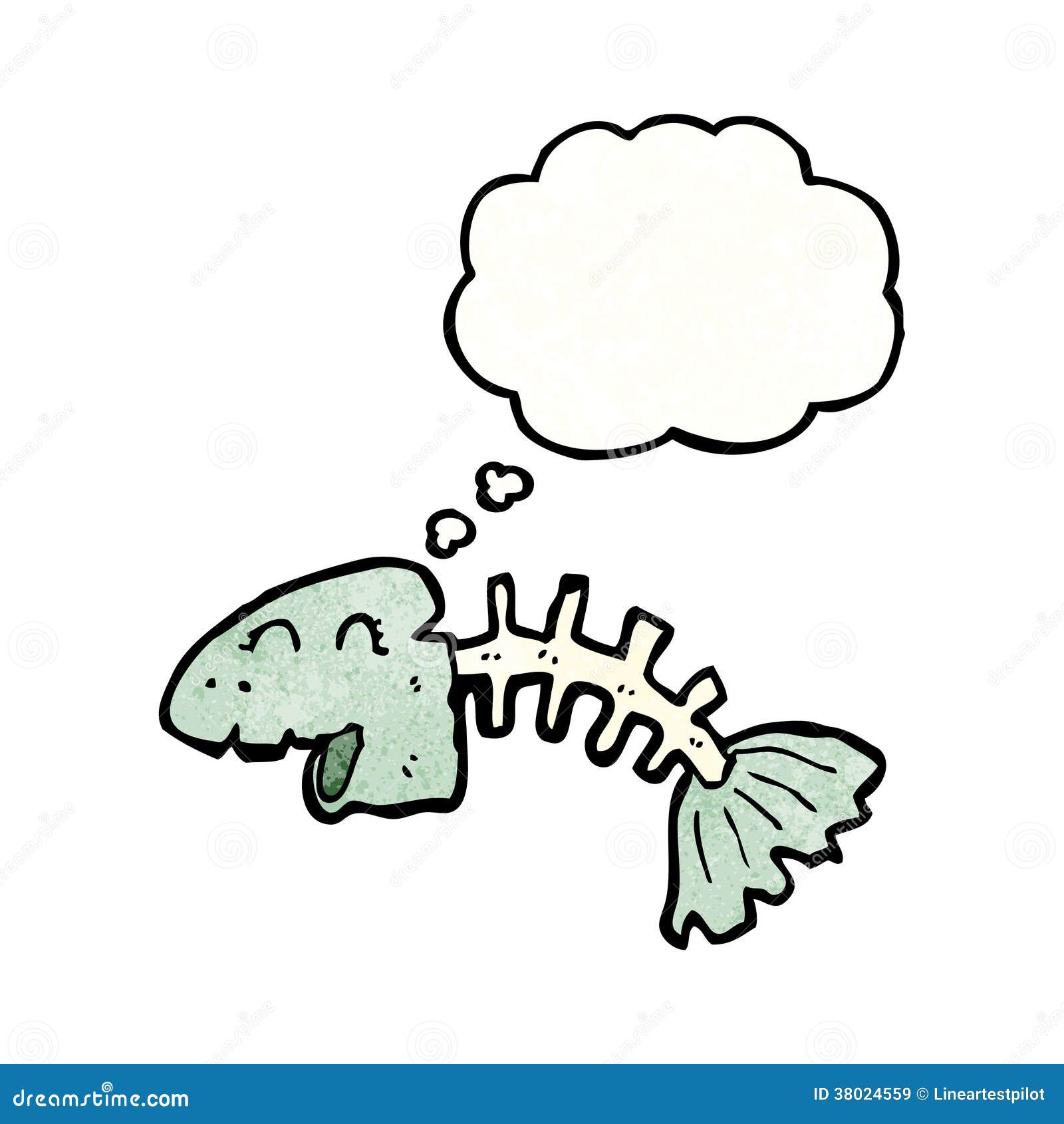 Old Fish Bones Cartoon | CartoonDealer.com #38024559