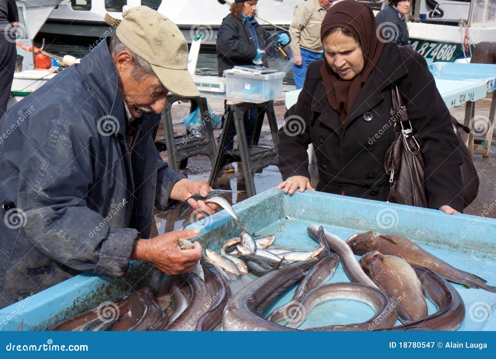 Old Fish vendor editorial photography. Image of marseille - 18780547