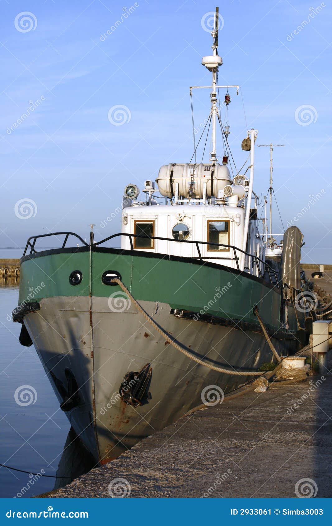 Old fishing boat stock image. Image of docked, boat, blue - 2933061