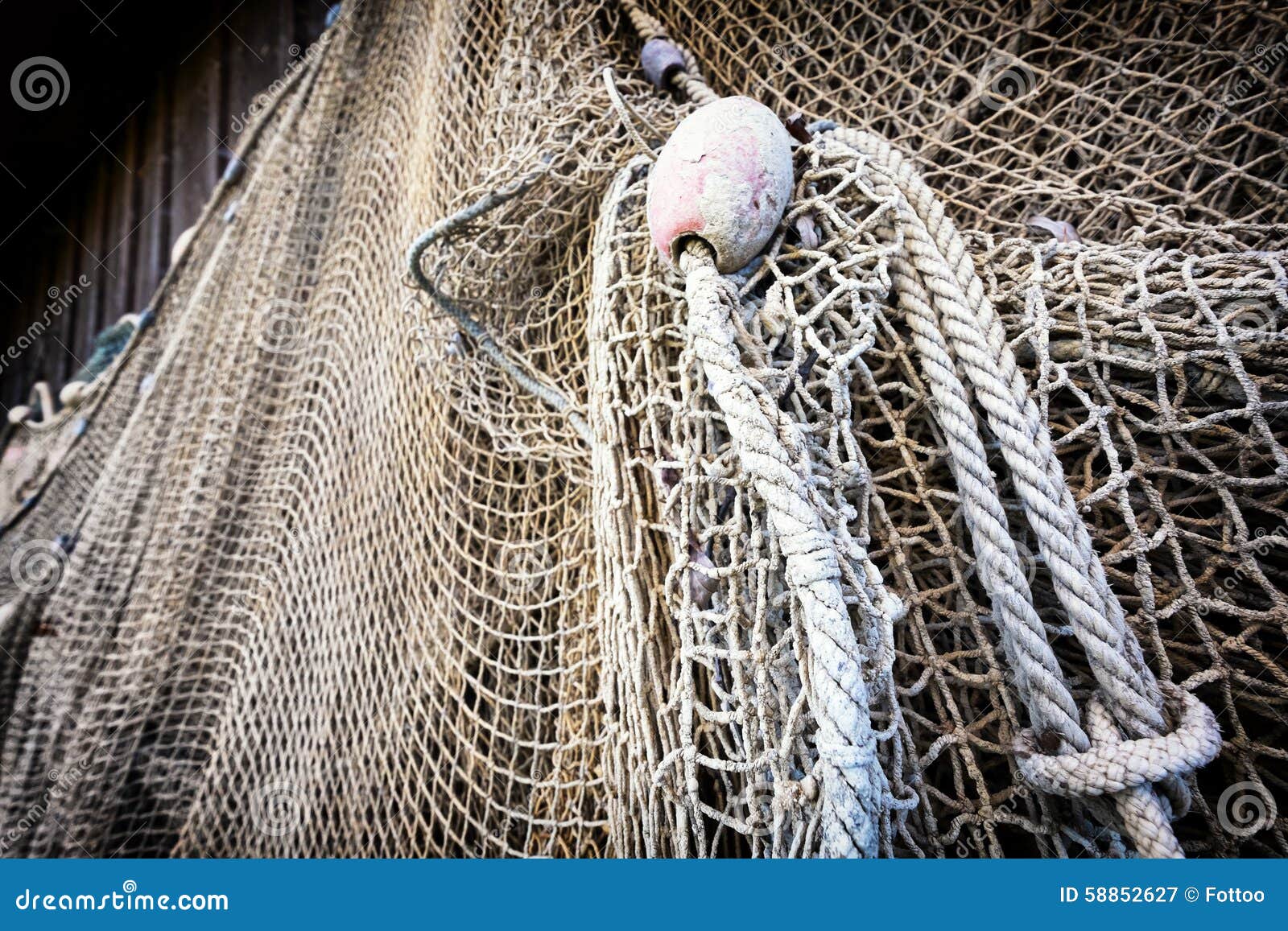 Old fishing net stock image. Image of still, antique - 58852627