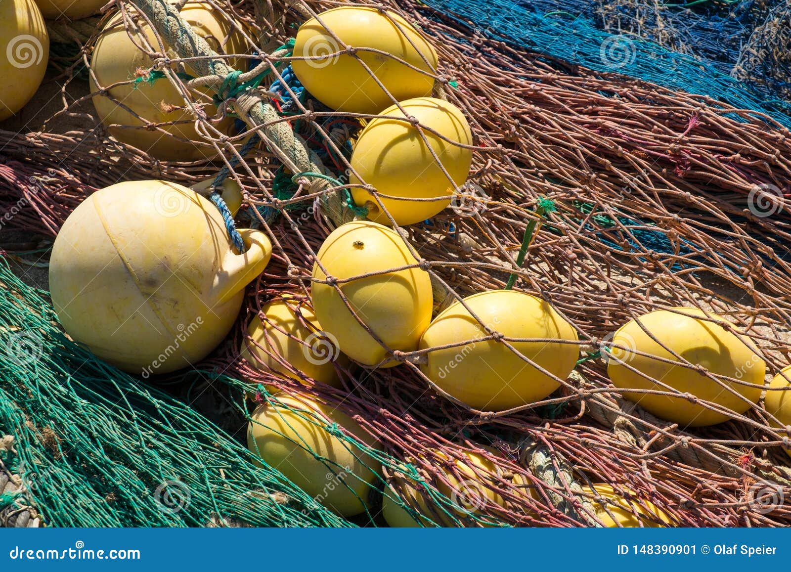 Old fishing nets stock image. Image of assorted, assortment - 148390901