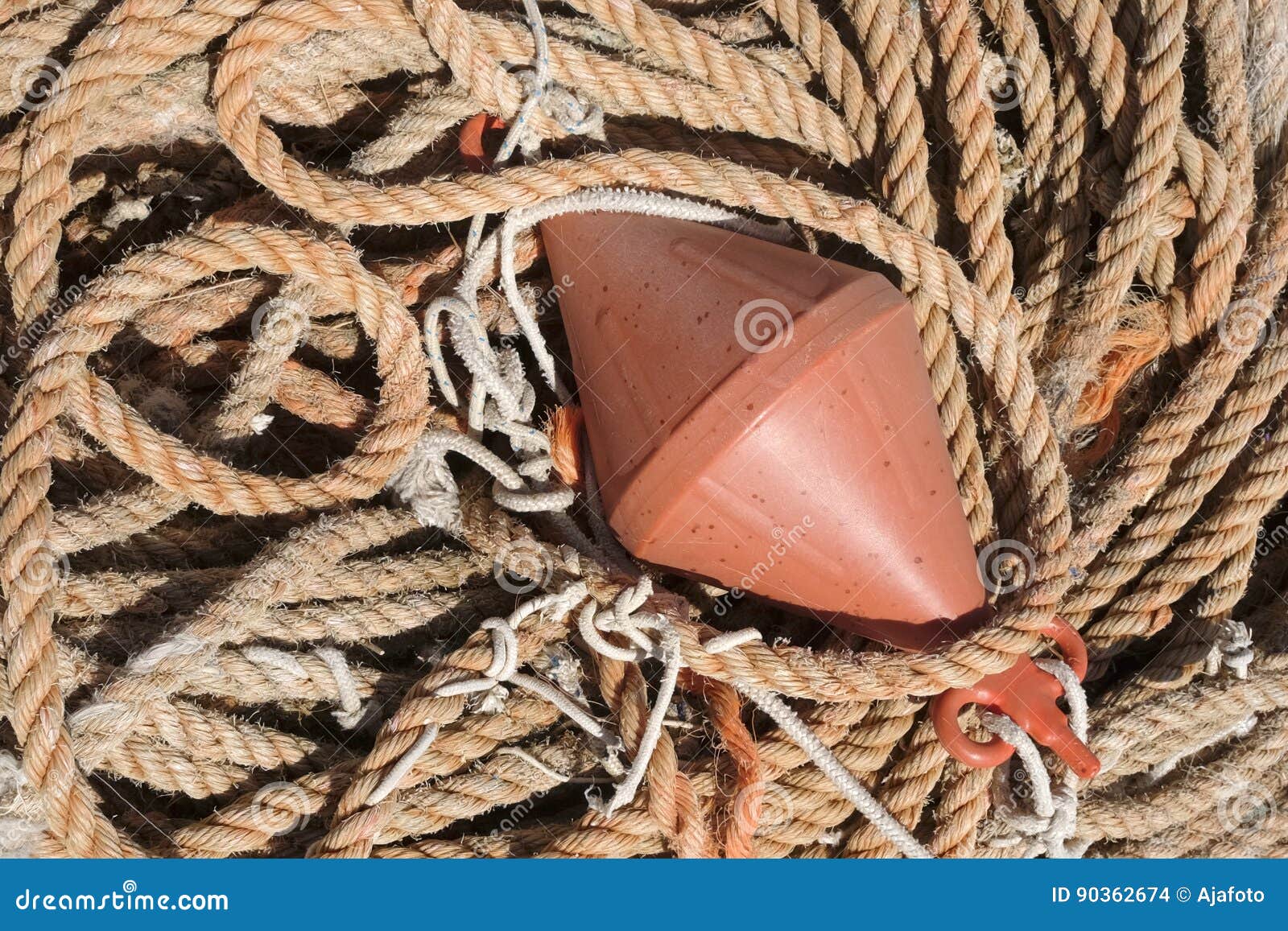 Old fishing rope stock photo. Image of naval, full, detail - 90362674
