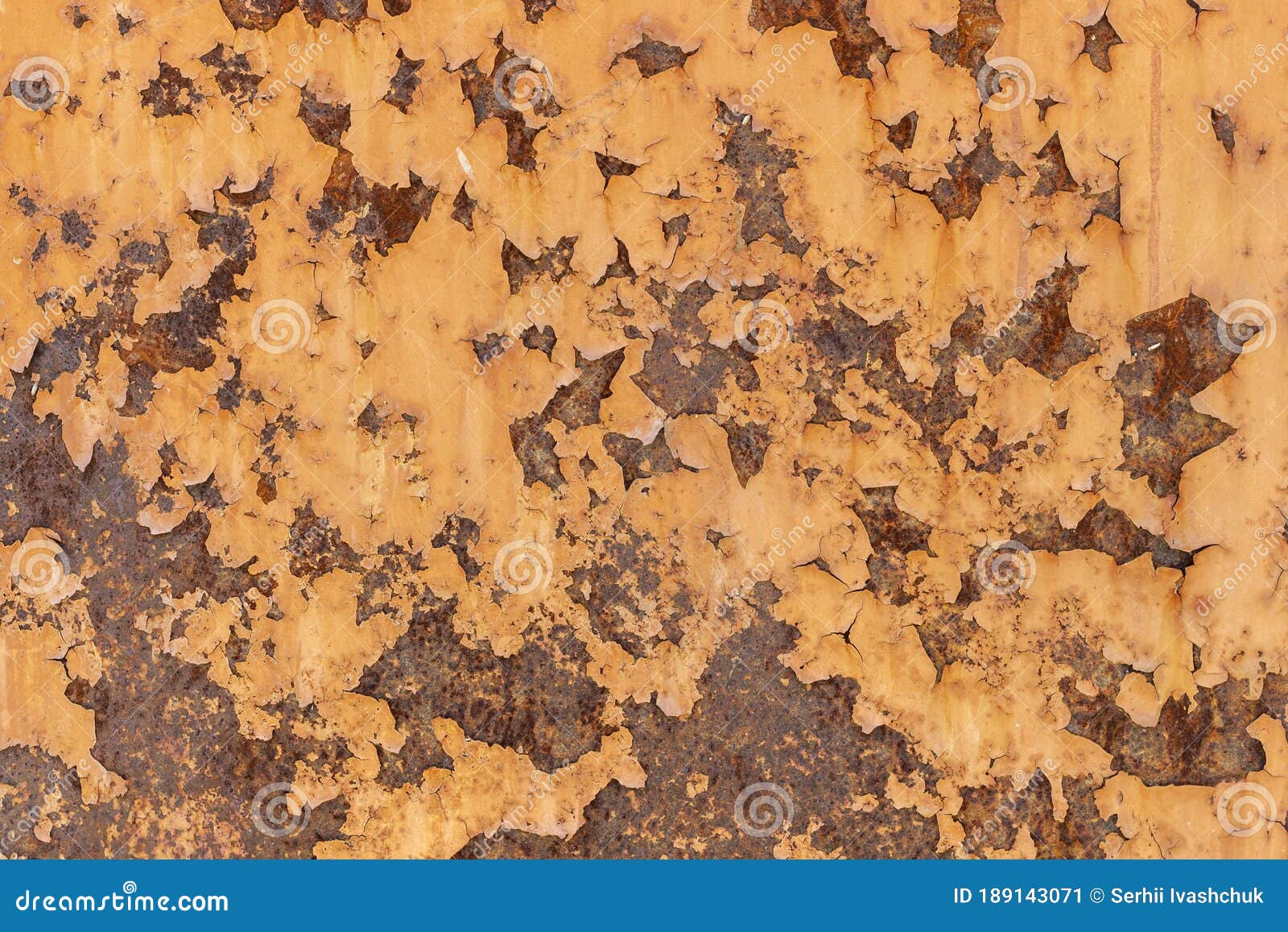 Old Flaky Paint is Crumbling from a Rusty Metal Plate. Stock Image ...